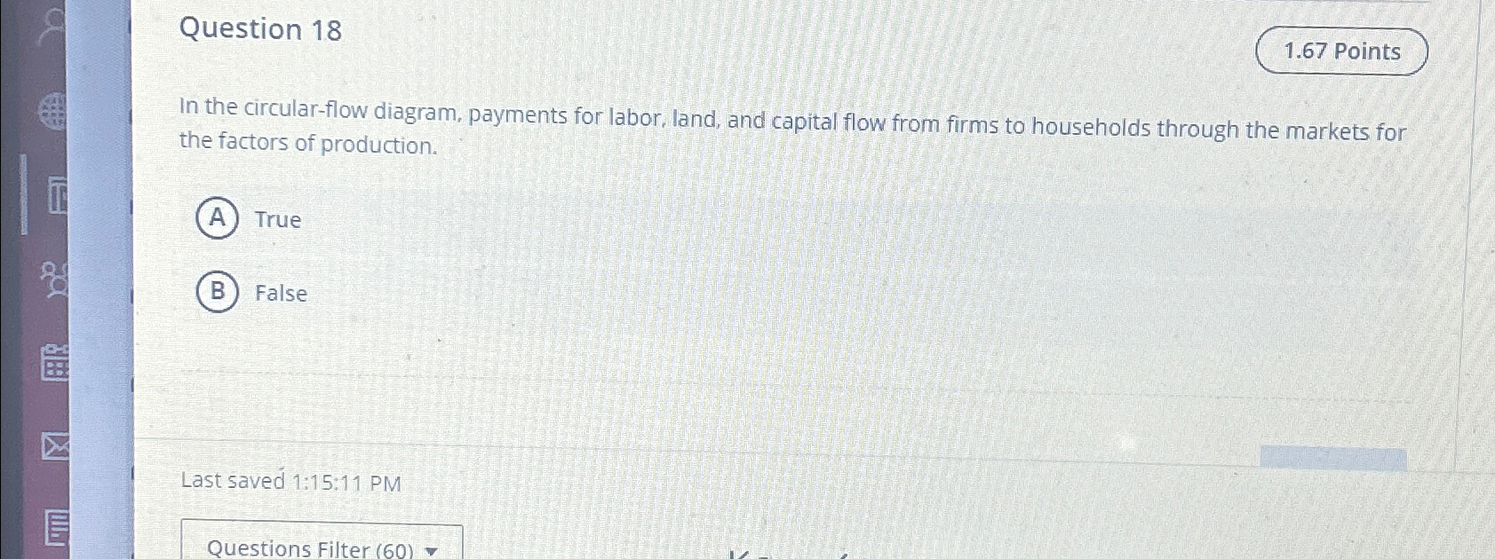 Solved Question 181.67 ﻿PointsIn the circular-flow diagram, | Chegg.com
