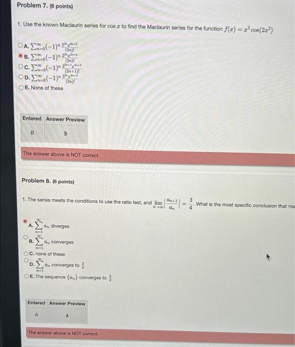 Solved 1. Use the known Maclaurin series for cosx to find | Chegg.com