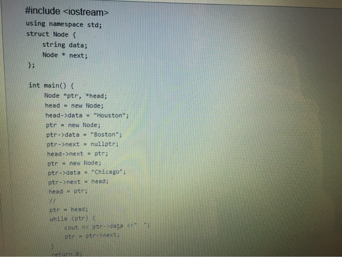 Solved Include Using Namespace Std Struct Node F String 8069