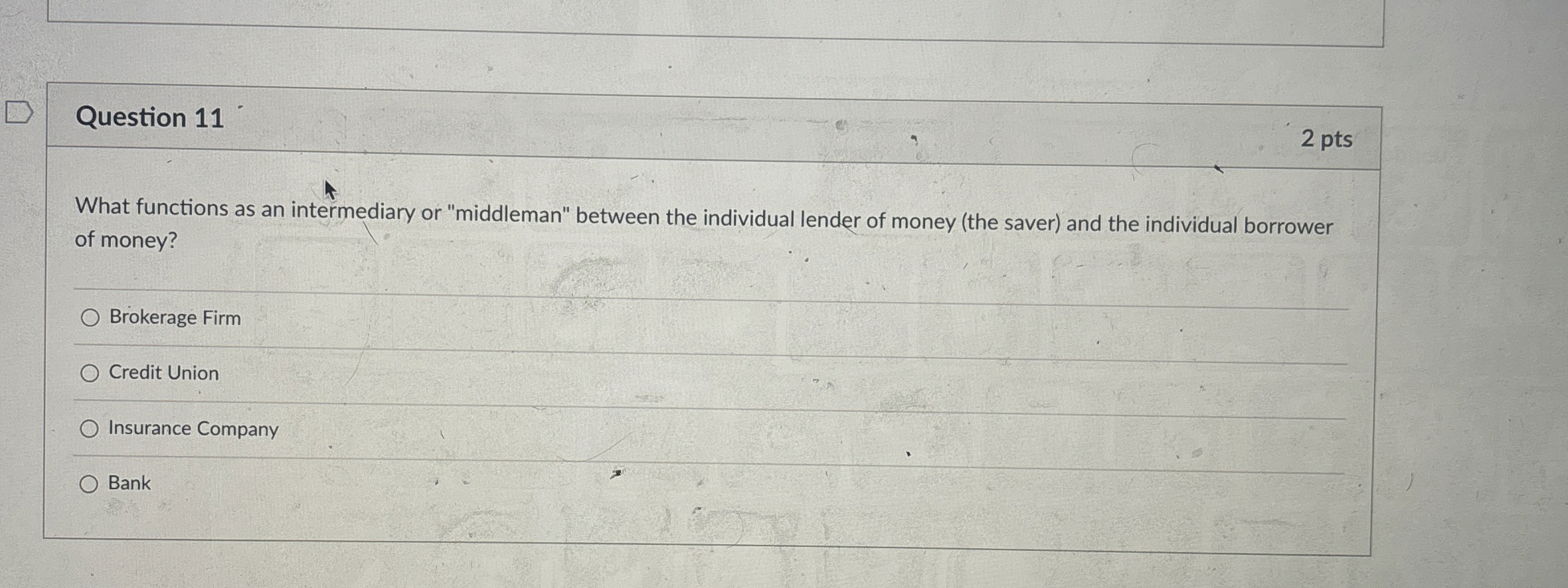 Solved Question 112 ﻿ptsWhat functions as an intermediary or | Chegg.com