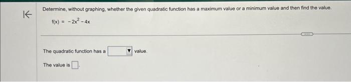 Solved Determine, without graphing, whether the given | Chegg.com