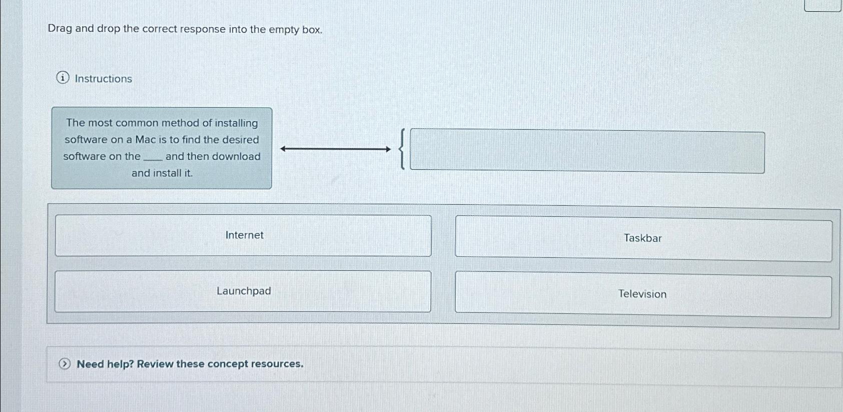 Solved Drag and drop the correct response into the empty | Chegg.com