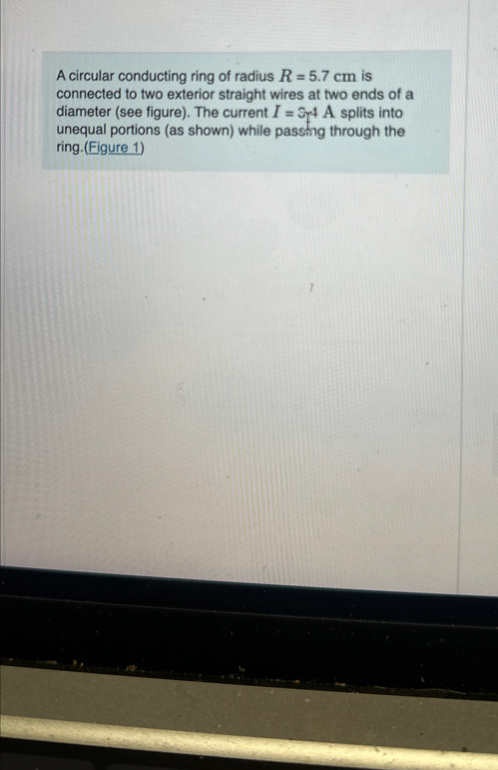 Solved A circular conducting ring of radius R=5.7cm ﻿is | Chegg.com