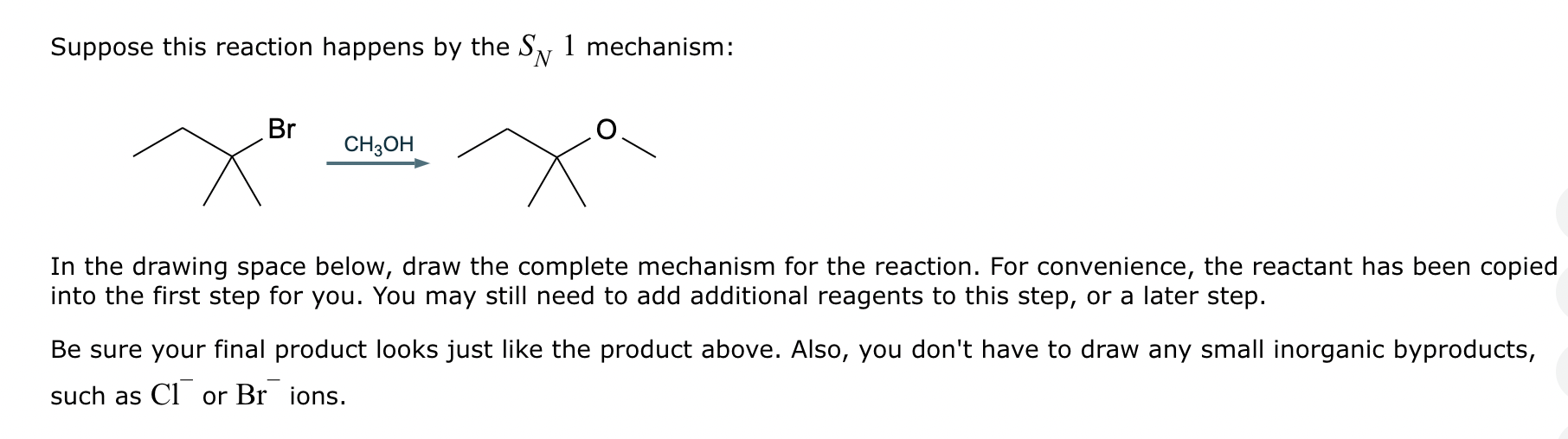 Solved Suppose this reaction happens by the SN1 | Chegg.com