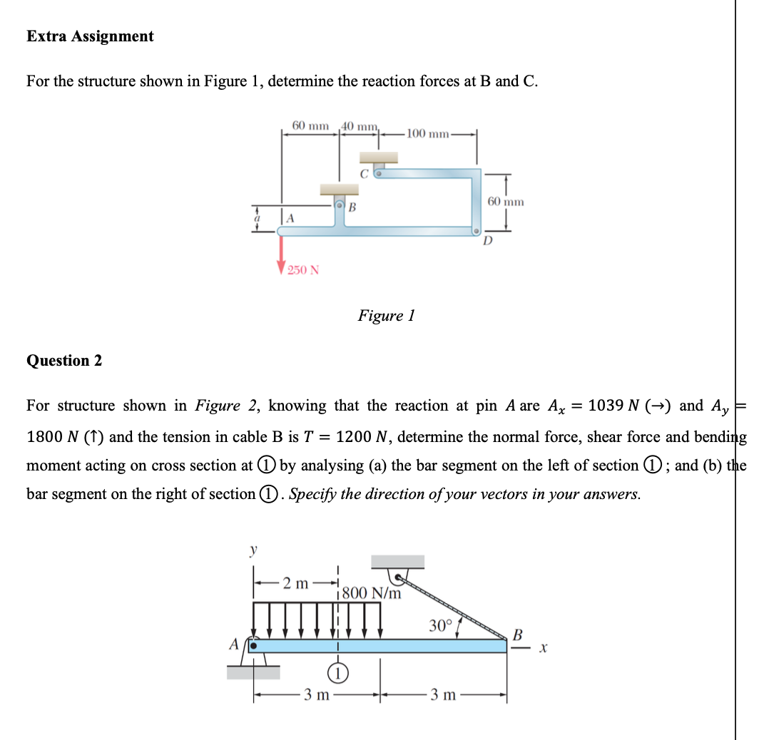 Solved Extra AssignmentFor the structure shown in ﻿Figure 1, | Chegg.com