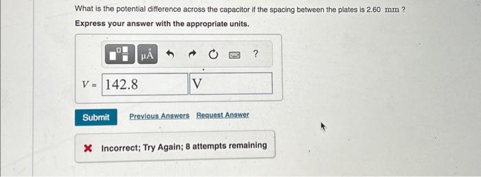 Solved What is potential difference across the capacitor if | Chegg.com