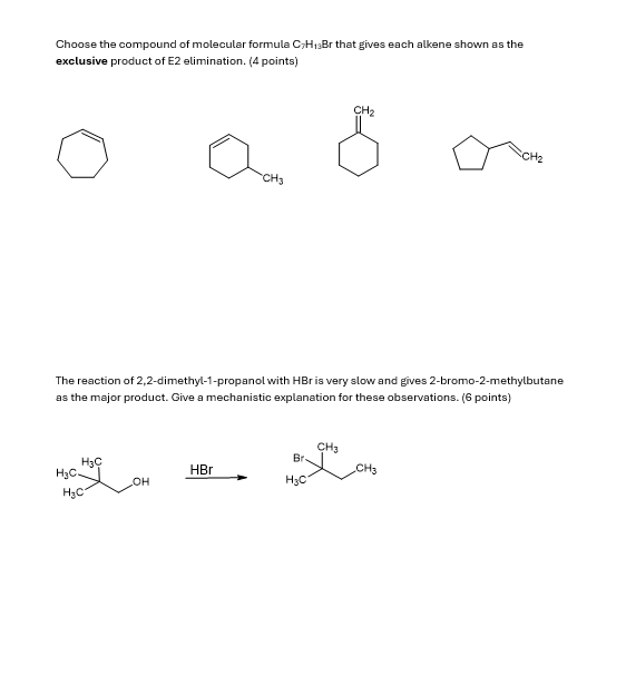 Solved Help with the following organic chemistry practice | Chegg.com