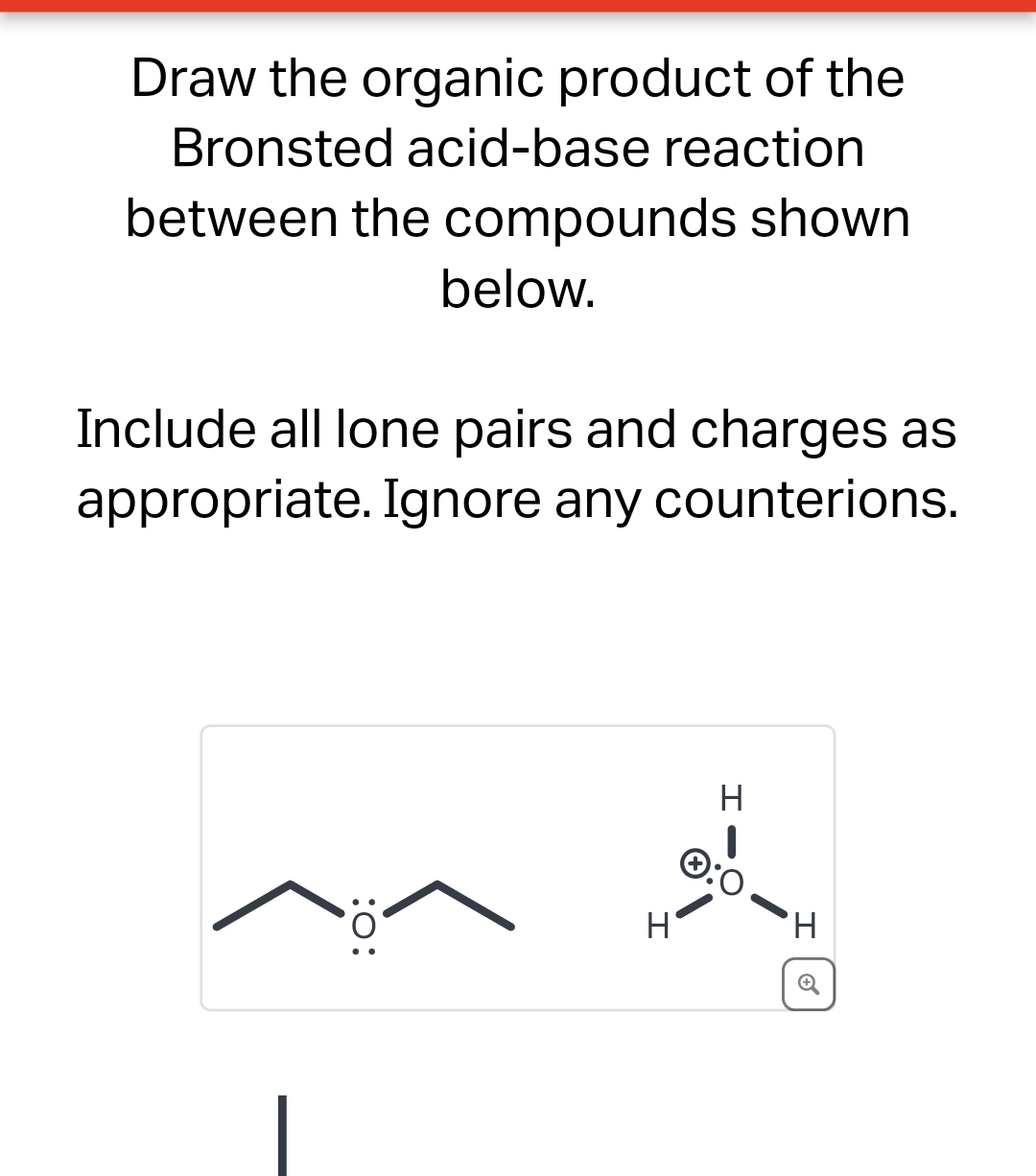 Solved Draw the organic product of the Bronsted acid-base | Chegg.com