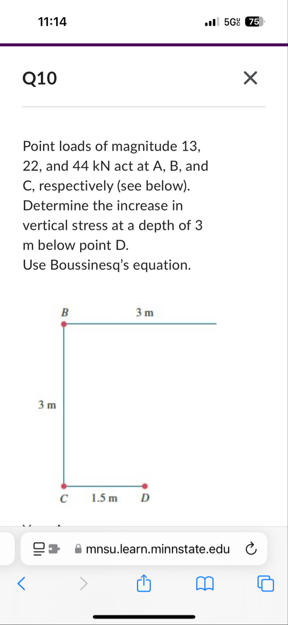 11:145G"Q10Point loads of magnitude 13, 22 , ﻿and 44 | Chegg.com