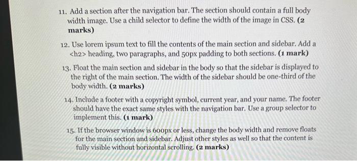 Solved 1. Create an HTML file and name it portfolio.html. | Chegg.com