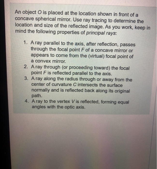Solved An object O is placed at the location shown in front | Chegg.com