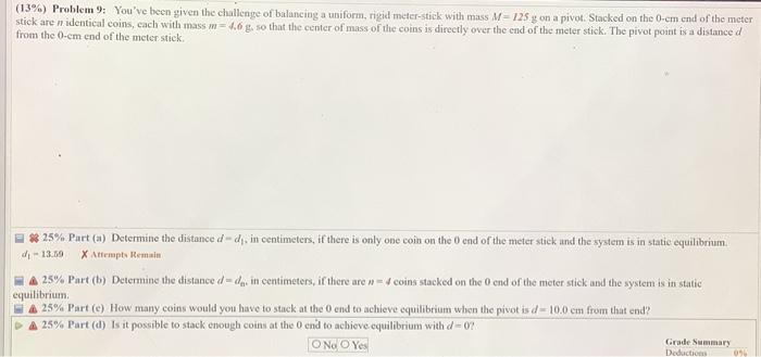 Solved (13\%) Problem 9: You've been given the challenge of | Chegg.com