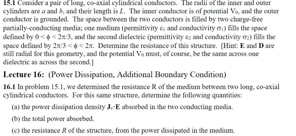Lecture 16: (Power Dissipation, Additional Boundary | Chegg.com