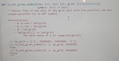 Solved def is_not_given_symbol(row: int, col: int, grid: | Chegg.com