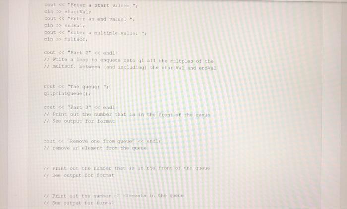 Solved Queue -elements [50] : int -size: int -head: int | Chegg.com