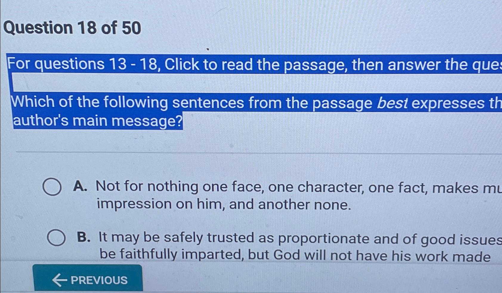 Solved Question 18 ﻿of 50for Questions 13 18 ﻿click To