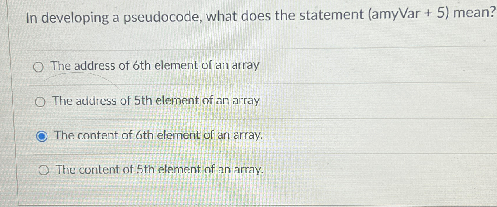 Solved In developing a pseudocode, what does the statement | Chegg.com