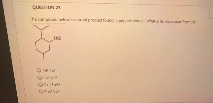 Solved QUESTION 23 The compound below is natural product | Chegg.com