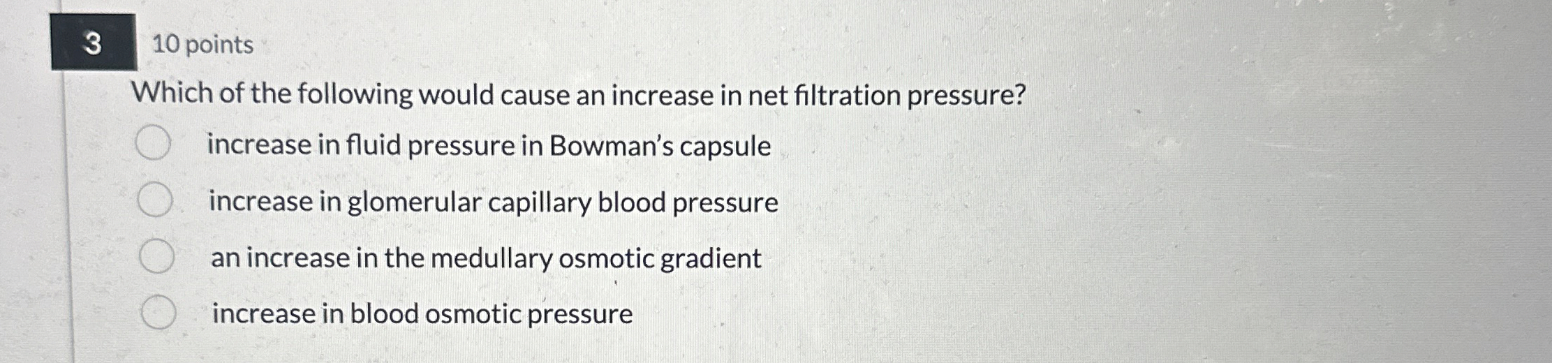 Solved 310 ﻿pointsWhich of the following would cause an | Chegg.com