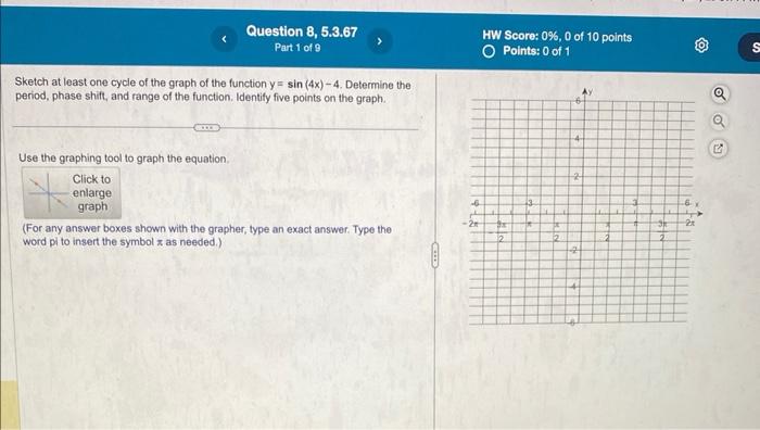 Solved Sketch at least one cycle of the graph of the | Chegg.com