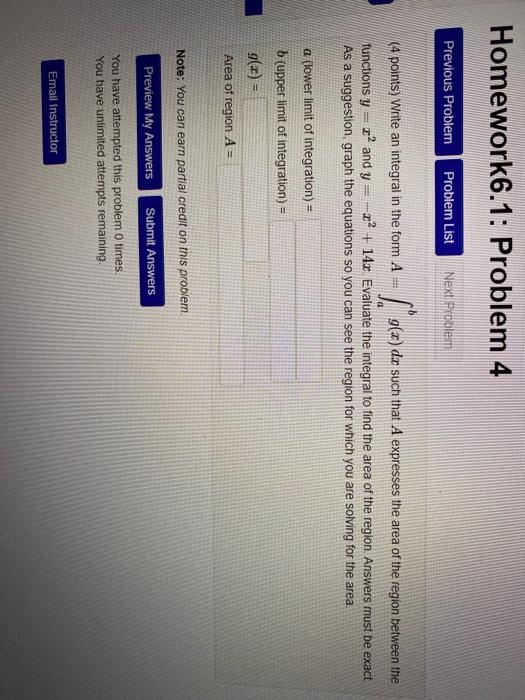 Solved Homework6.1: Problem 4 Previous Problem Problem List | Chegg.com Solved Homework6.1: Problem 4 Previous Problem Problem List | Chegg.com