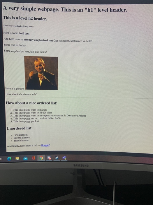 Solved Use HTML and your favorite editor to recreate the | Chegg.com