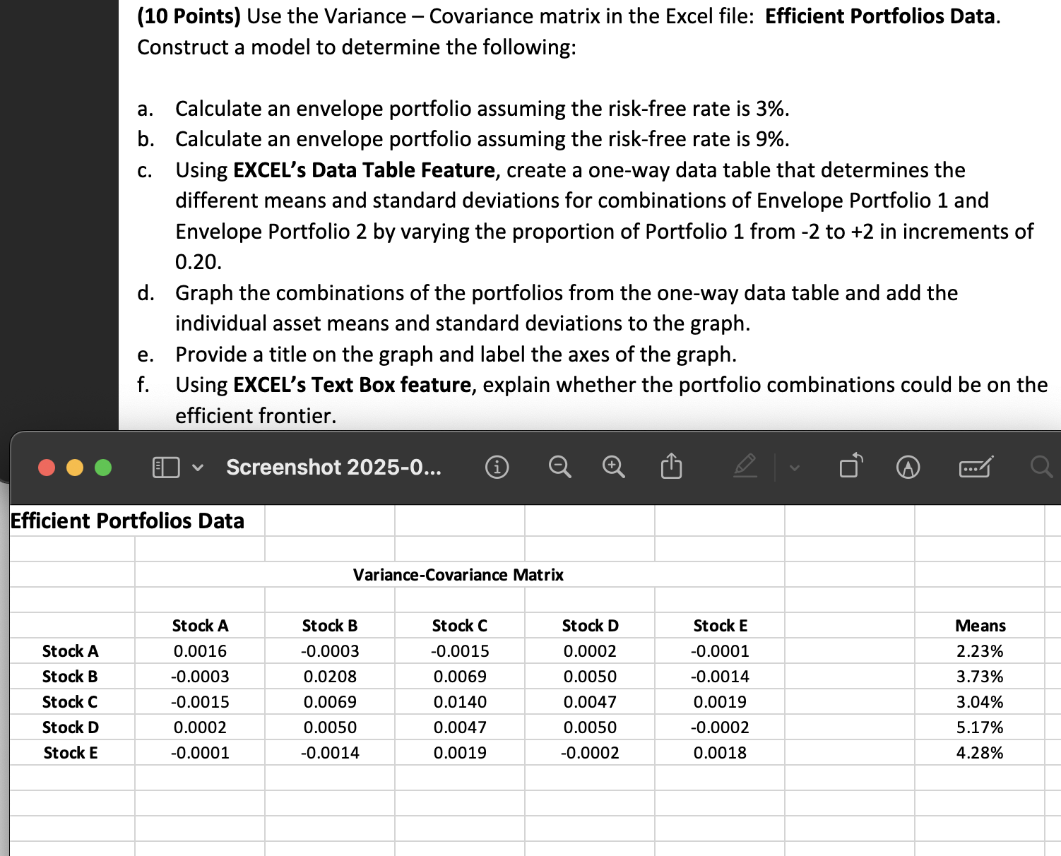 Solved I need to know how to do this in excel. Please do | Chegg.com