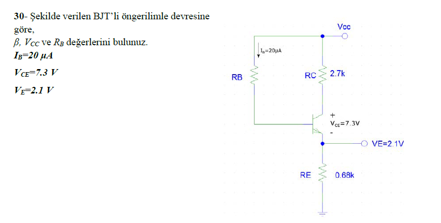 Solved According to the BJT bias circuit given in the | Chegg.com