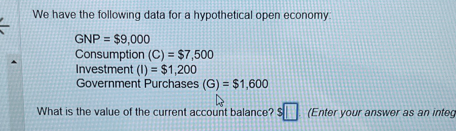 Solved We have the following data for a hypothetical open | Chegg.com
