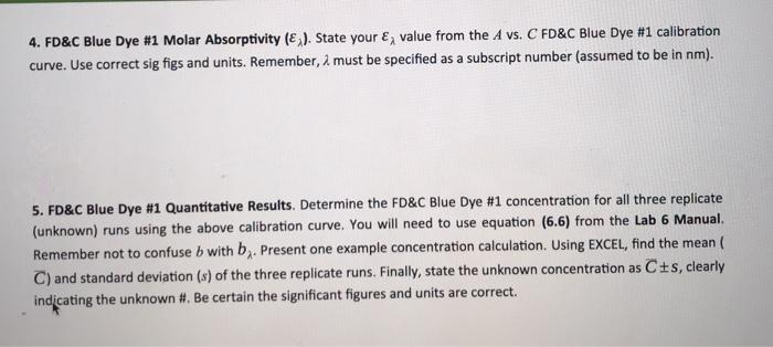1. FD&C Blue Dye #1 Parallel Dilution Set Preparation | Chegg.com