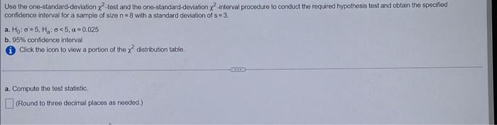 Solved Use the one-standard-deviation x2-test and the | Chegg.com