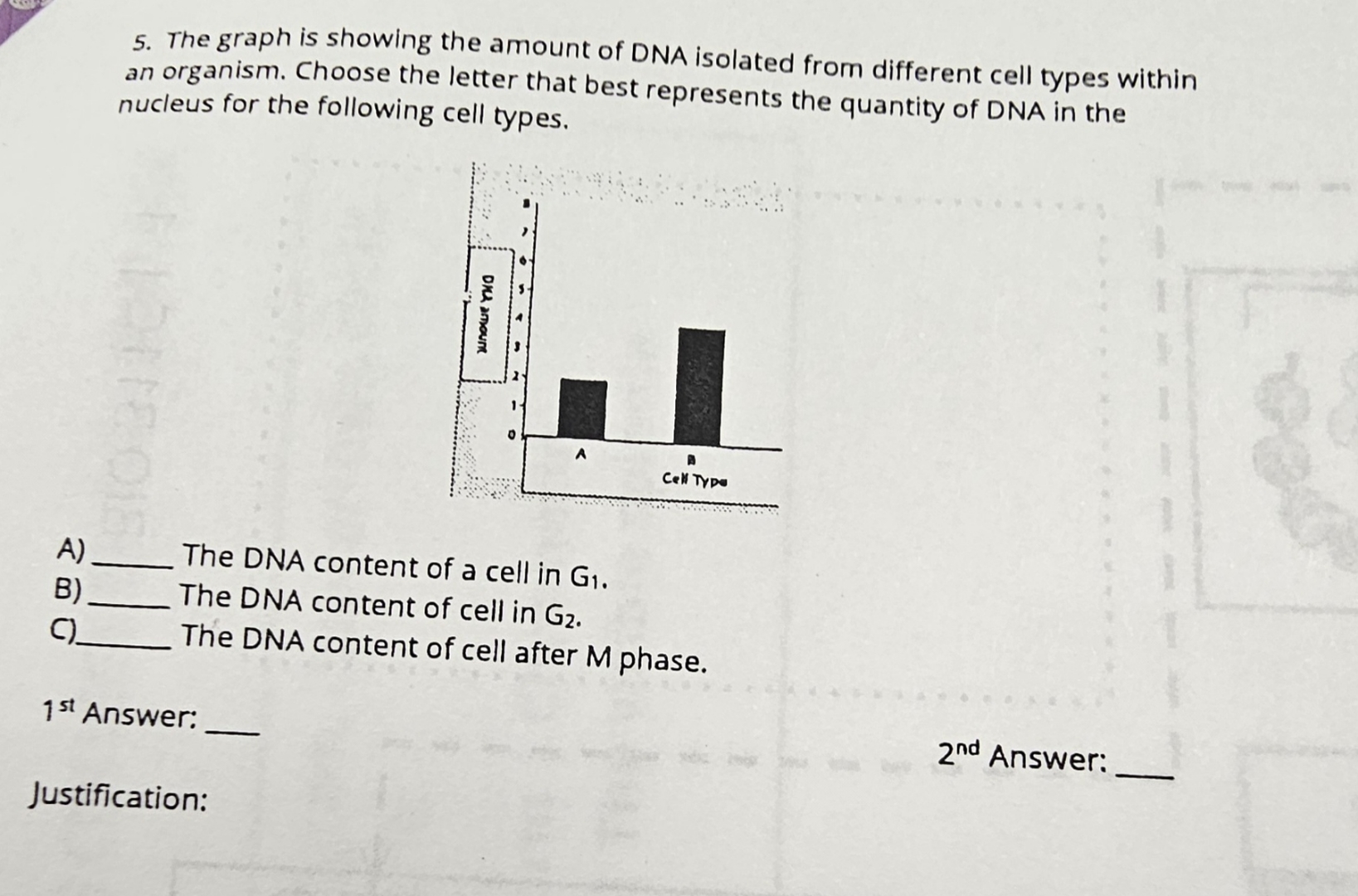 Solved The graph is showing the amount of DNA isolated from | Chegg.com