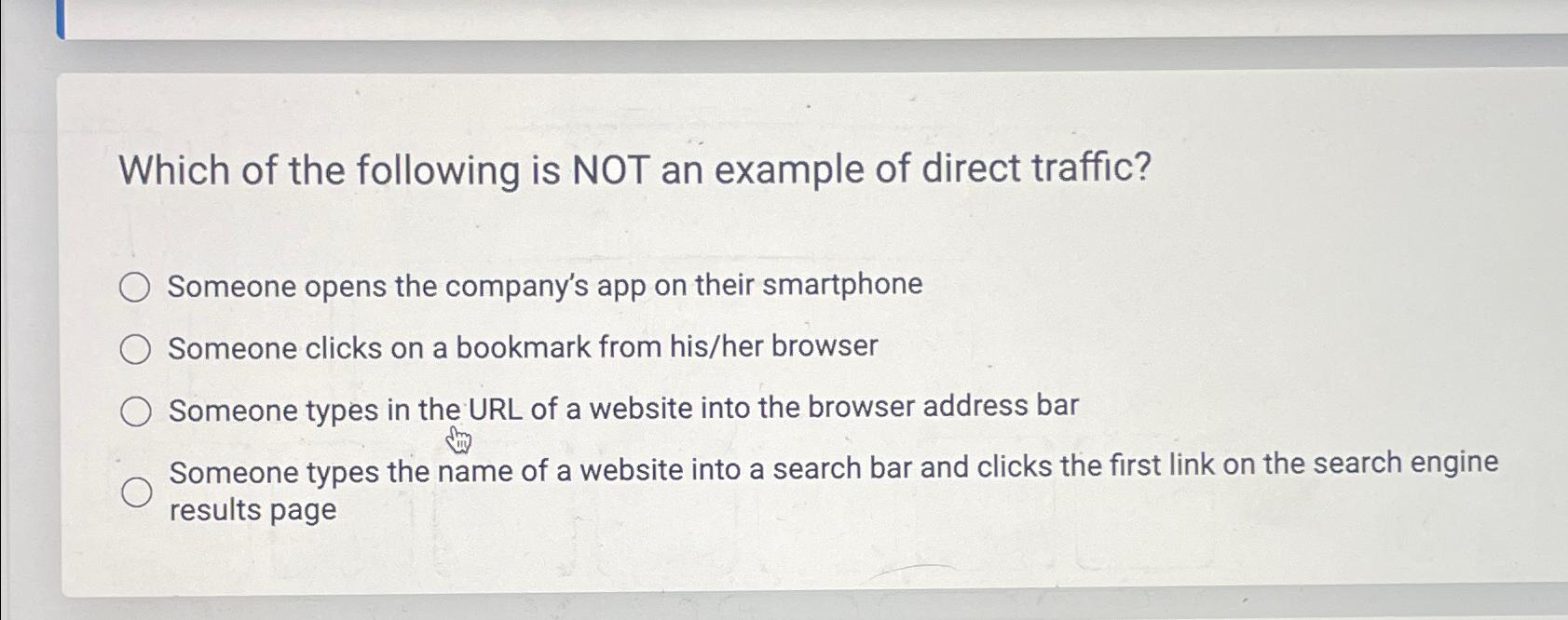 Solved Which of the following is NOT an example of direct | Chegg.com
