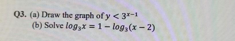 Solved Q3. (a) Draw the graph of y
