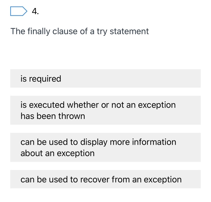 Solved D 1. A Python program should use try statements to | Chegg.com