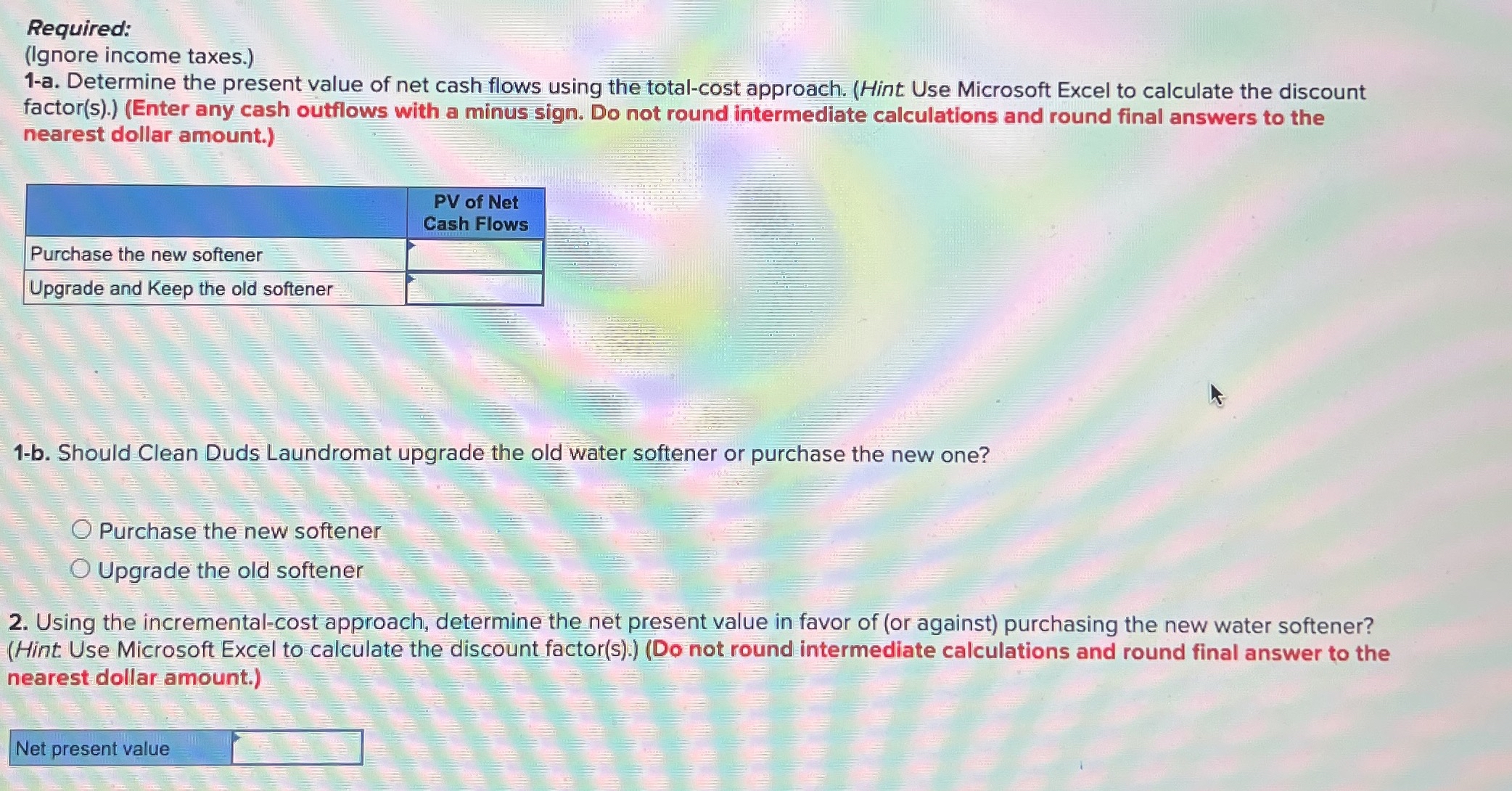 Solved Clean Duds Laundromat has an industrial water | Chegg.com