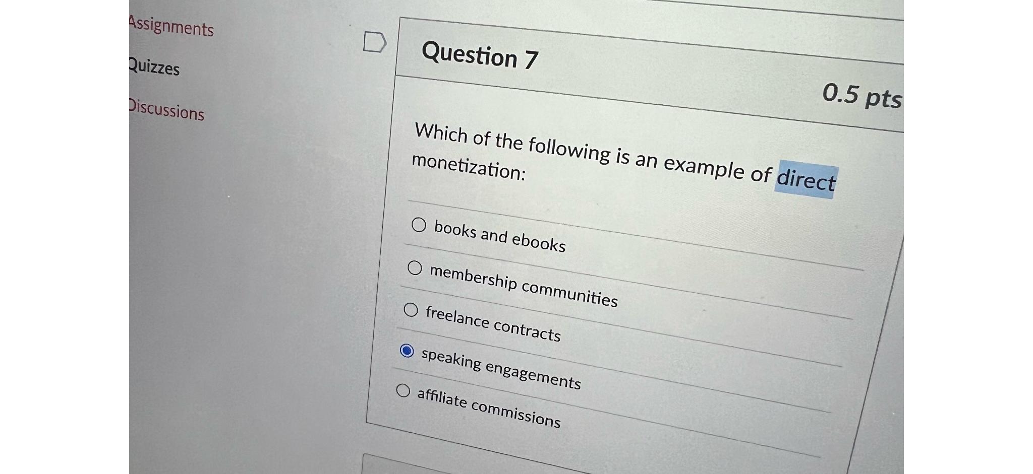 Solved Which of the following is an example of direct | Chegg.com