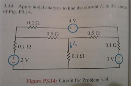 Solved Apply nodal analysis to find the current Ix in the | Chegg.com