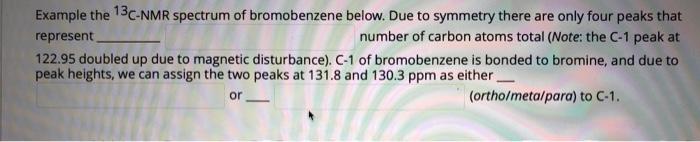Solved Example the 13C-NMR spectrum of bromobenzene below. | Chegg.com