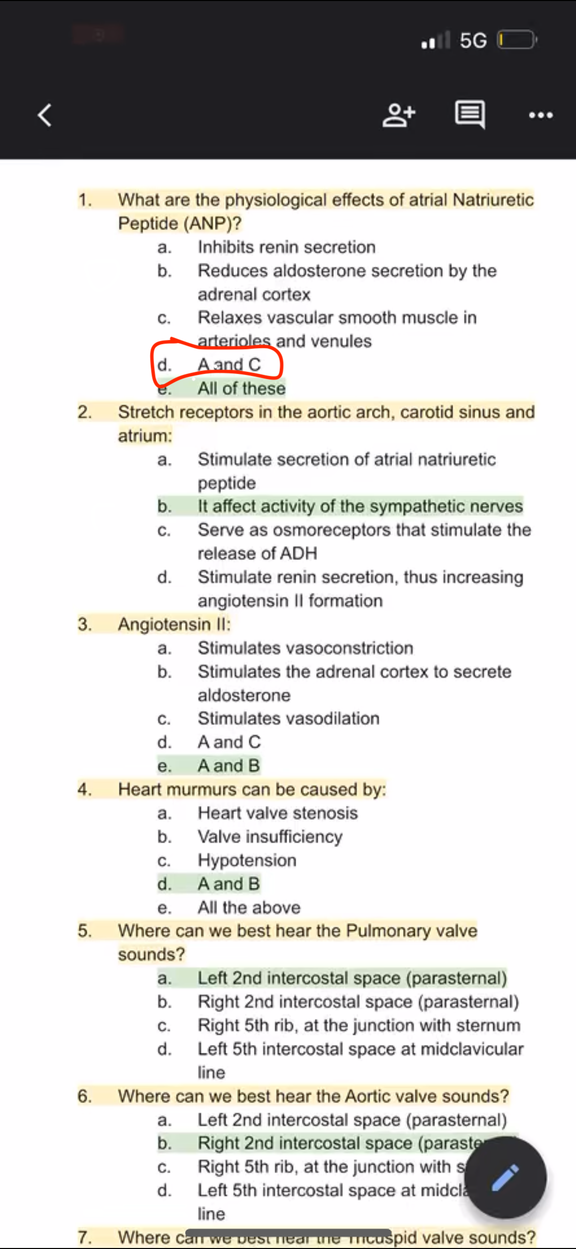 Solved What are the physiological effects of atrial | Chegg.com