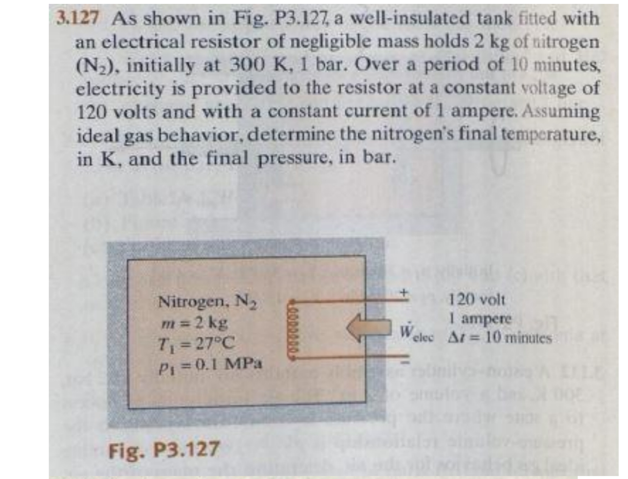Solved 3.127 ﻿As shown in Fig. P3.127, ﻿a well-insulated | Chegg.com