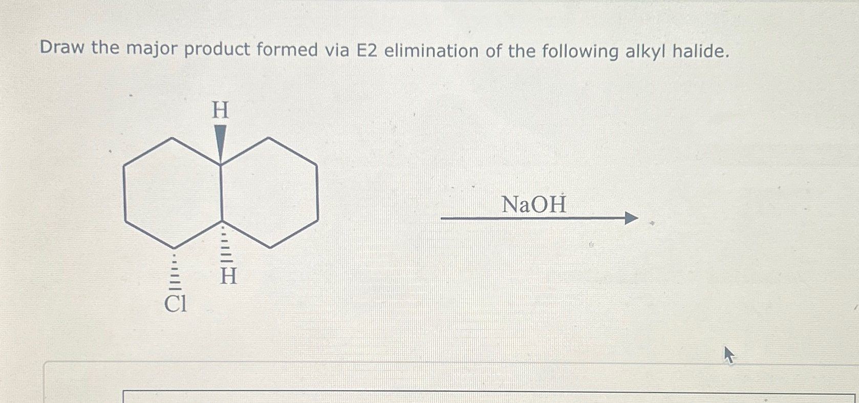 Draw the major product formed via E2 ﻿elimination of | Chegg.com
