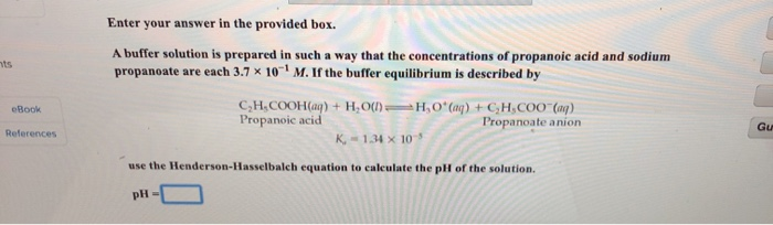 Solved Enter your answer in the provided box. A buffer | Chegg.com