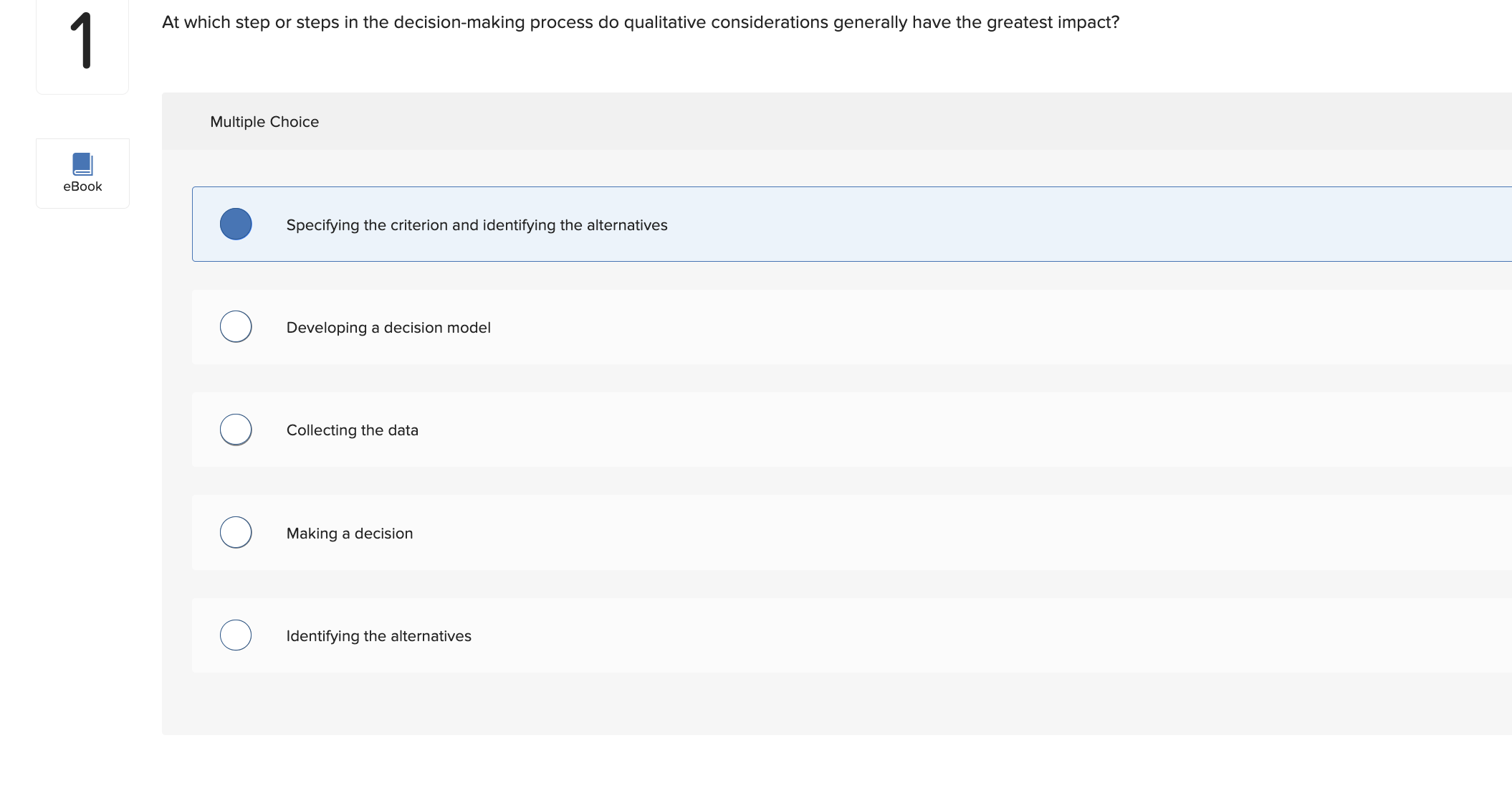Solved At which step or steps in the decision-making process | Chegg.com