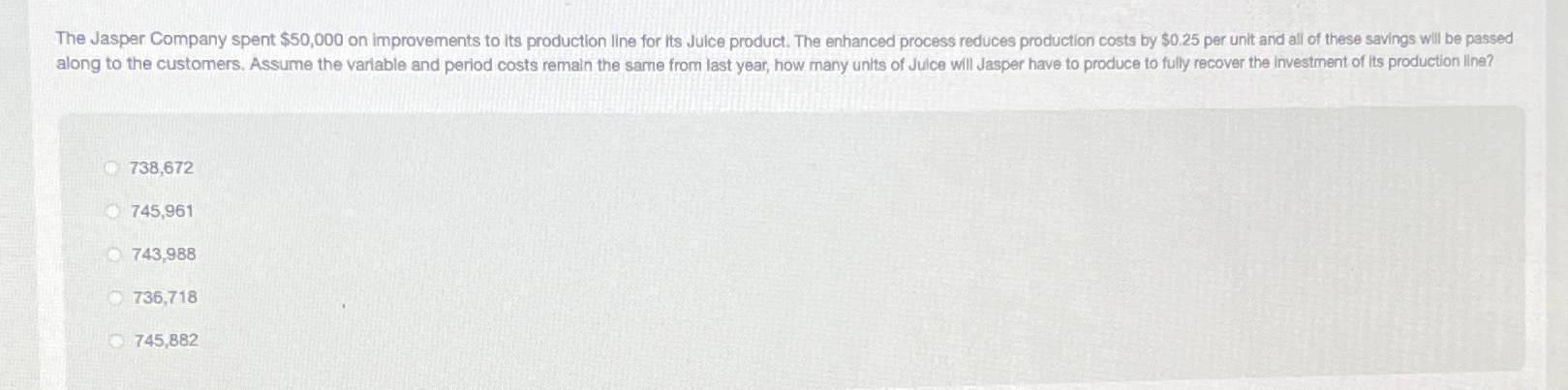 Solved The Jasper Company spent $50,000 ﻿on improvements to | Chegg.com