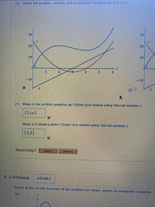 Solved A graphing calculator is recommended. A particle | Chegg.com