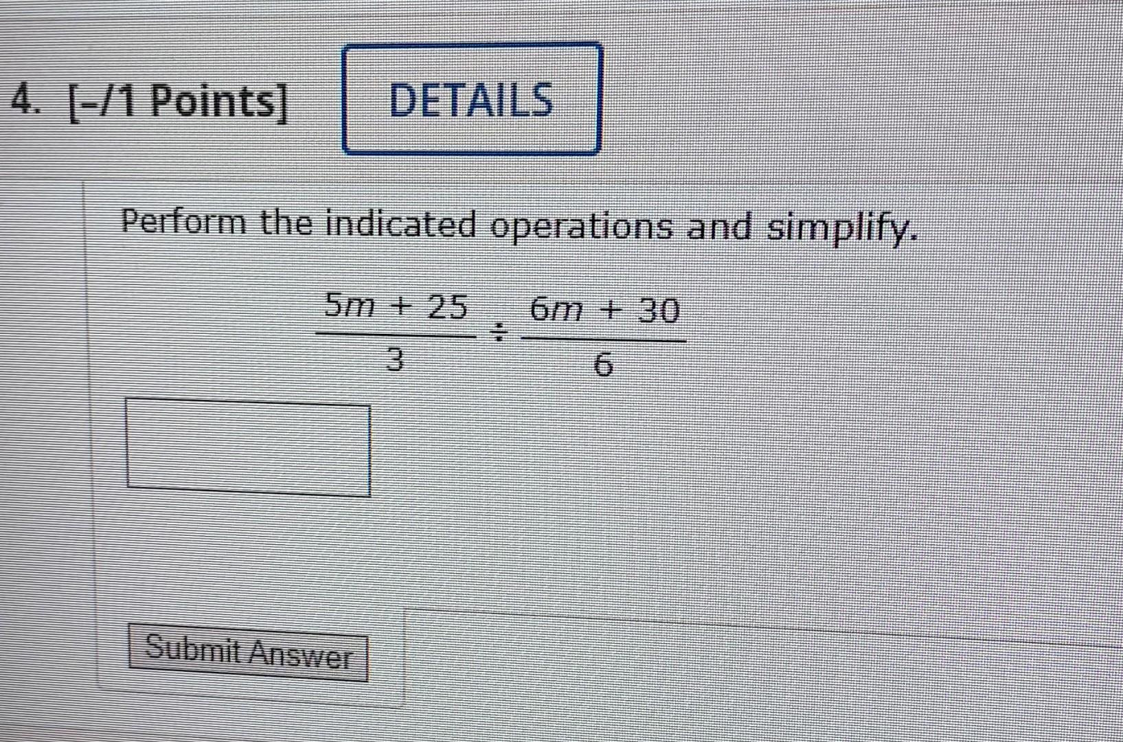 Solved Perform the indicated operations and simplify. | Chegg.com