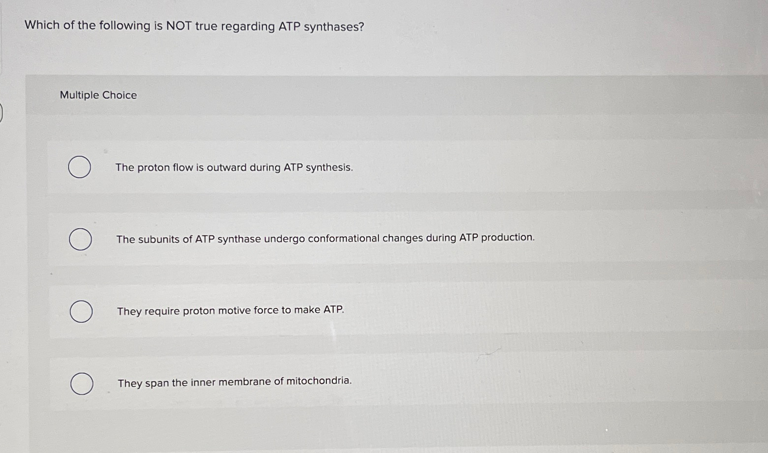 Solved Which of the following is NOT true regarding ATP | Chegg.com