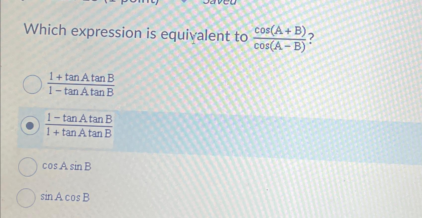 Which expression is equivalent to | Chegg.com