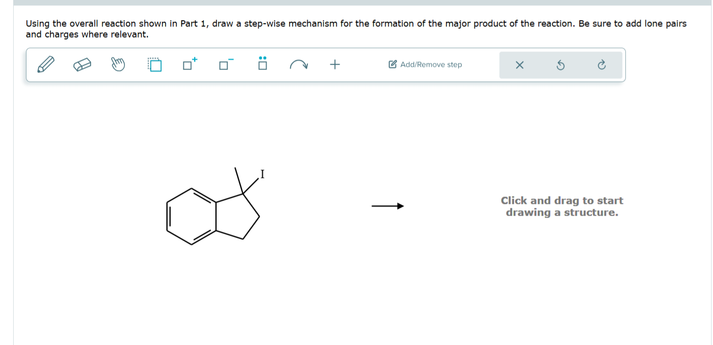 Solved Using the overall reaction shown in Part 1, ﻿draw a | Chegg.com